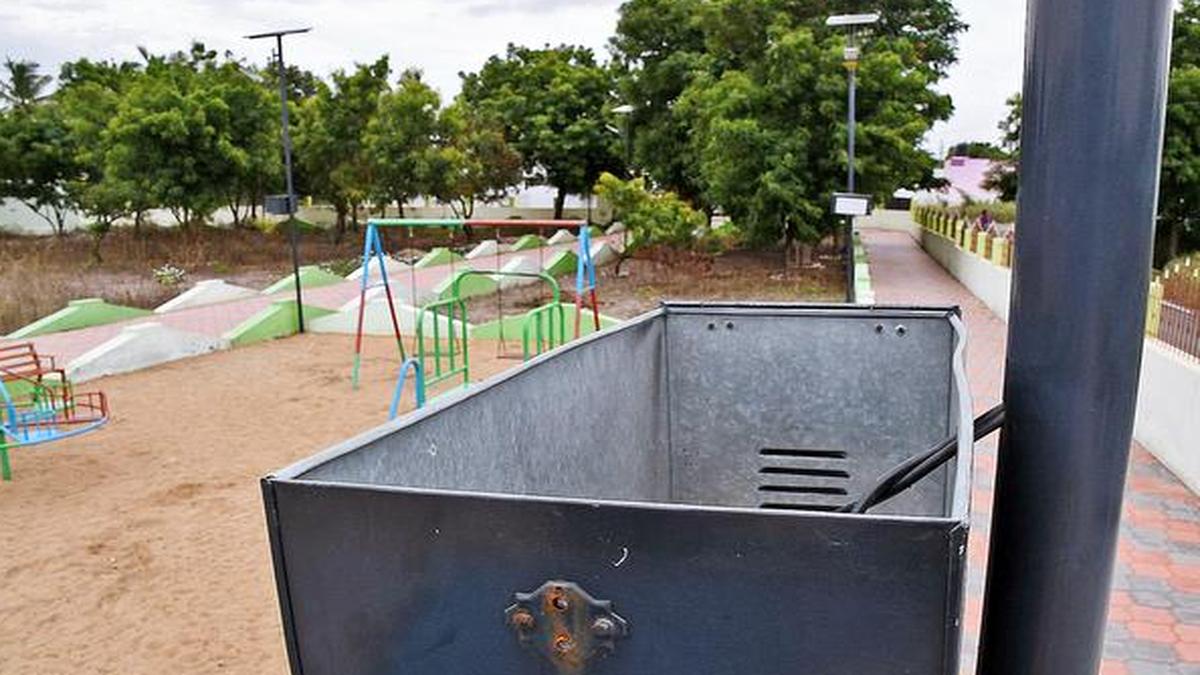 Battery theft from solar lights leaves residents in darkness - The Hindu