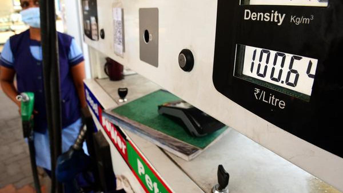 Petrol price crosses ₹ 100 per litre - The Hindu