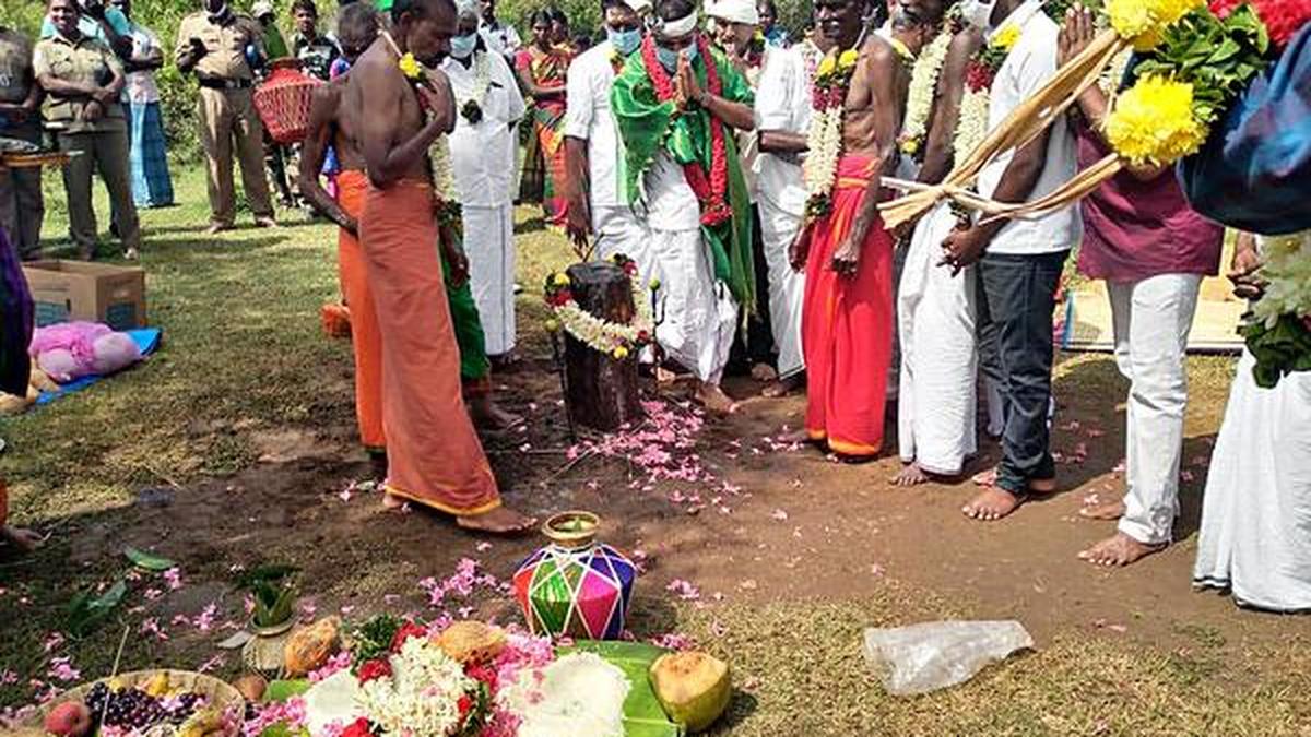 Idols reinstalled in forest area at Hasanur - The Hindu