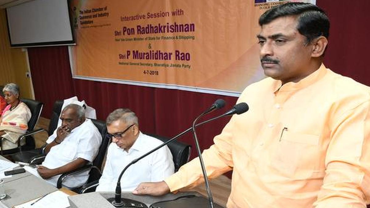 Coimbatore’s infrastructure needswill be met: Muralidhar Rao - The Hindu