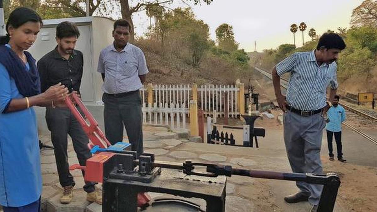 Interlocking of level crossings with signals eases road traffic - The Hindu