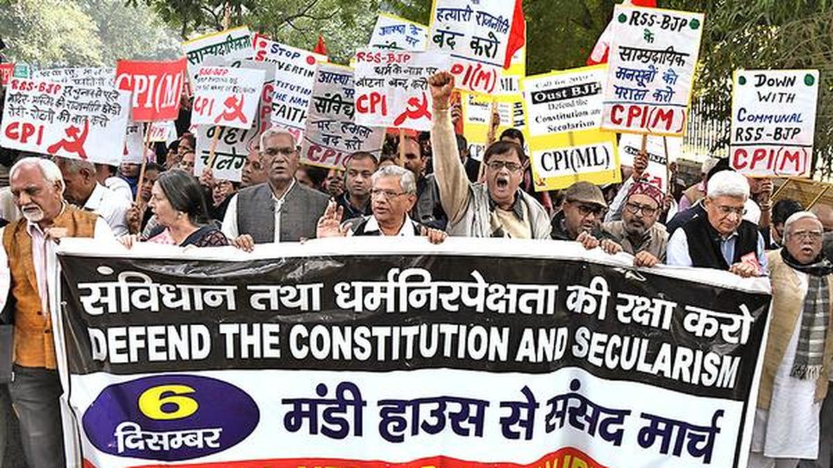 Defend Constitution, secularism: Left parties - The Hindu