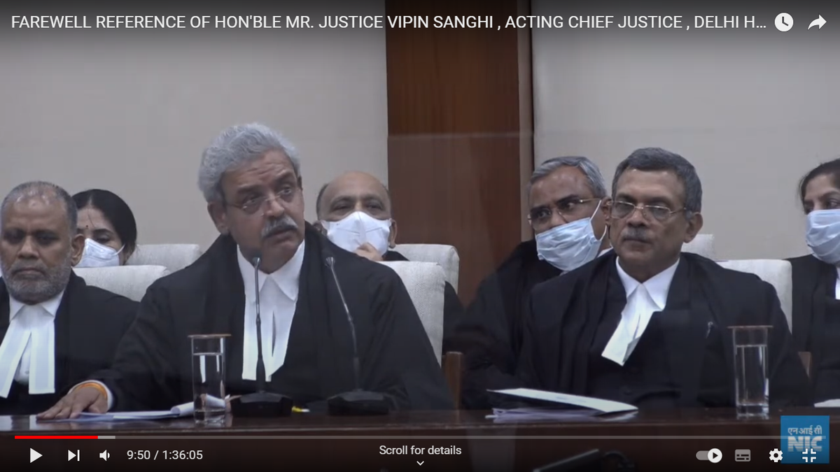 Justice Sanghi bids adieu to Delhi High Court - The Hindu