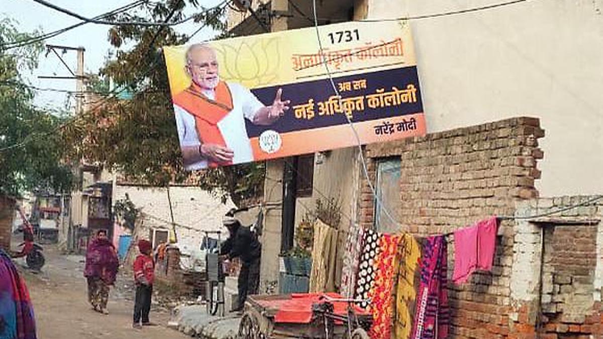 BJP erects thousands of hoardings of ‘newly authorised’ colonies - The ...