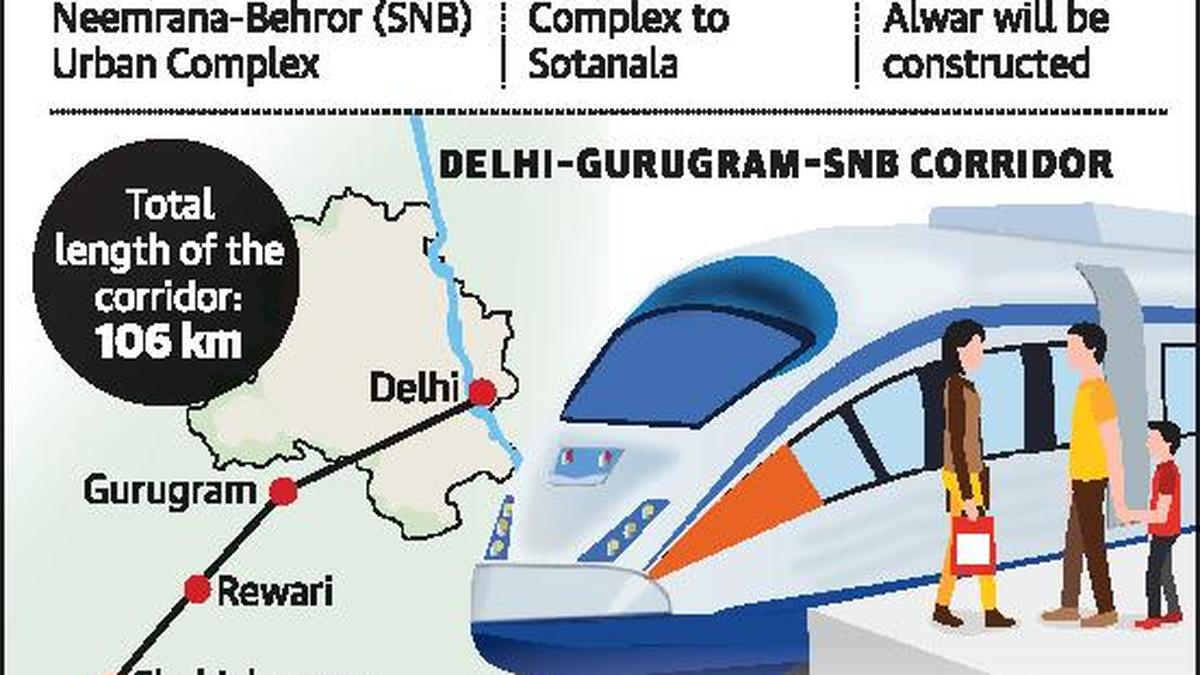 Delhi-Gurugram-SNB rail corridor gets nod - The Hindu