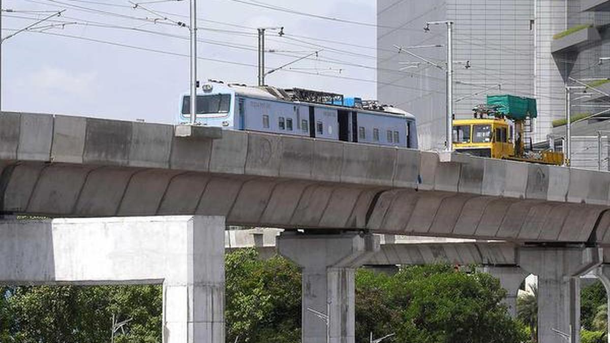All set for metro ride up to Raidurg - The Hindu