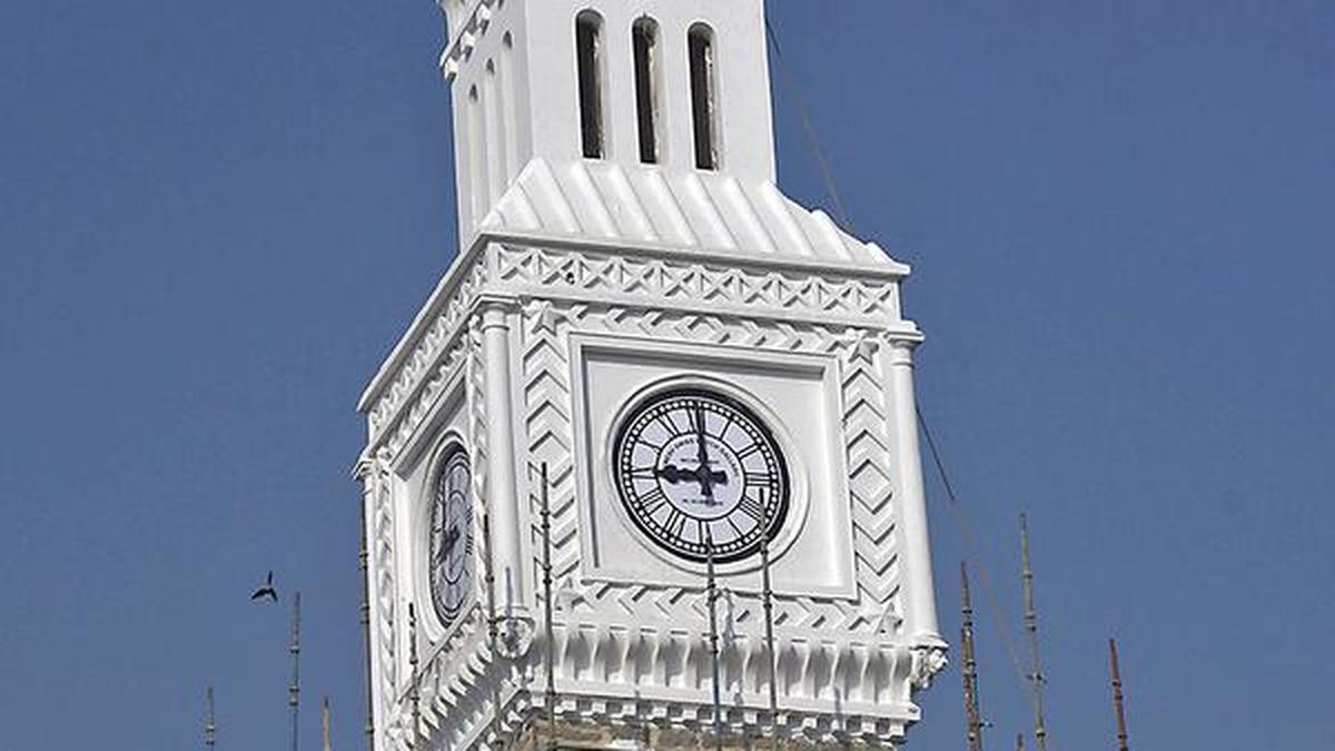 Widened roads shrink space around Clock Tower - The Hindu