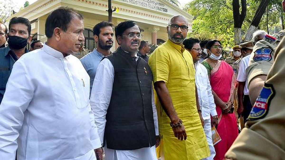 BJP urges DGP to act against persons behind Bhainsa violence - The Hindu