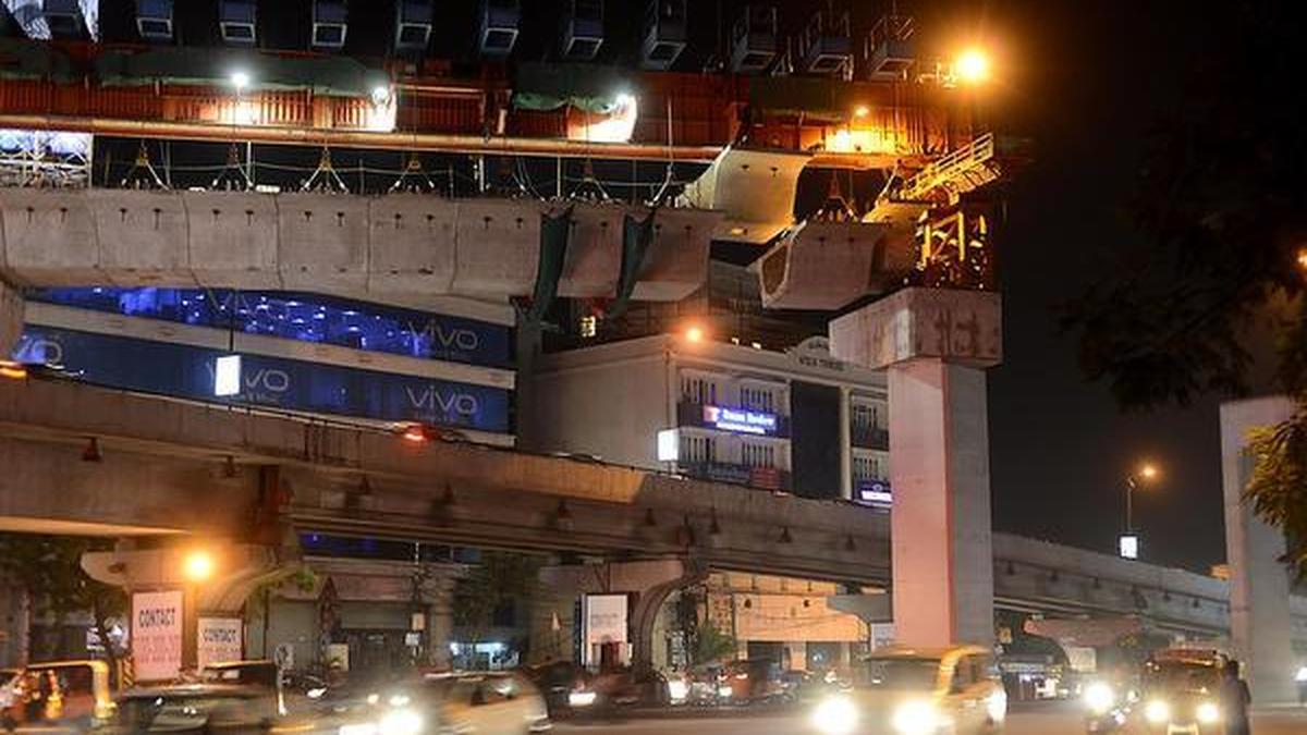 Begumpet metro rail overbridge completed - The Hindu