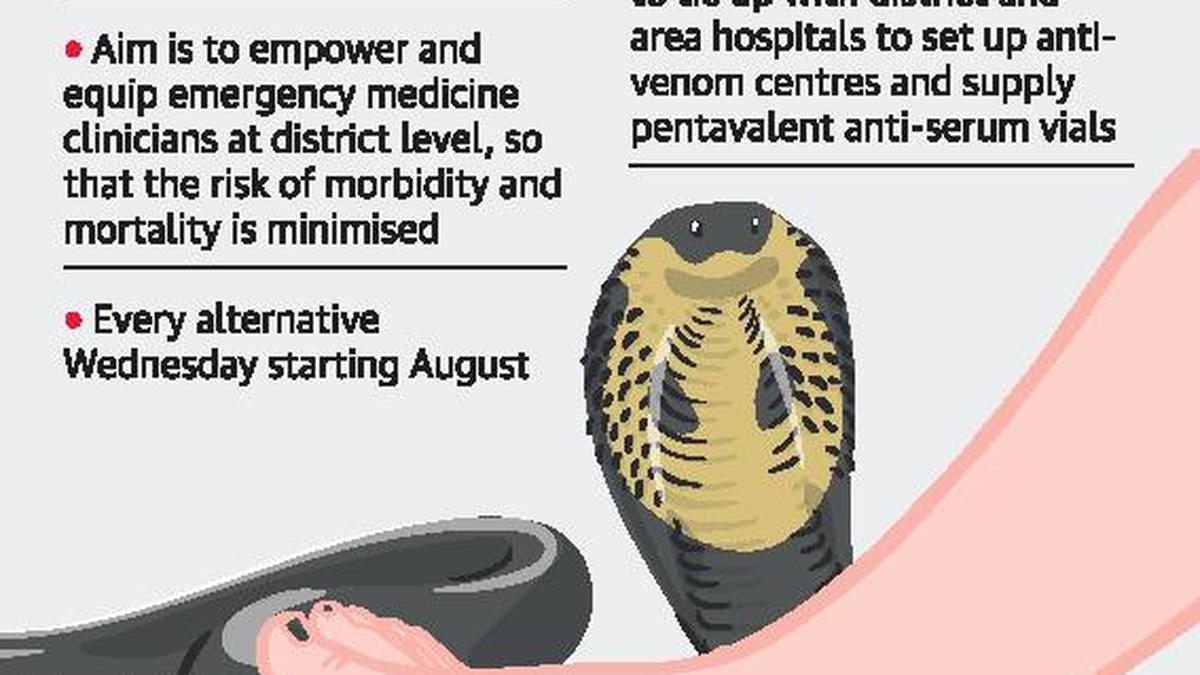NGO to train hospital staff for snakebite cases - The Hindu