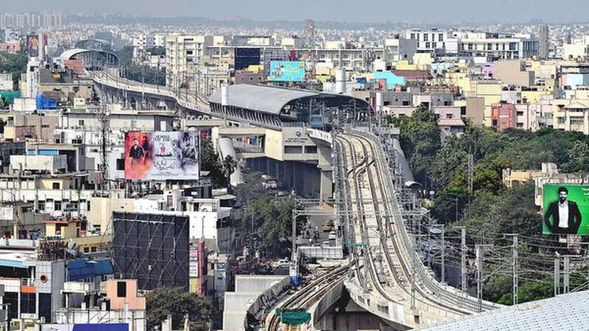 Metro rail line to Raidurg another two years away - The Hindu