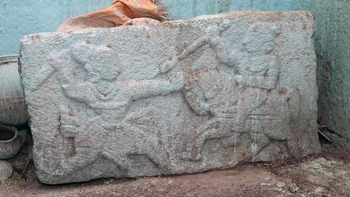 Rare sculpture of Rudrama Devi’s ‘last’ battle discovered - The Hindu