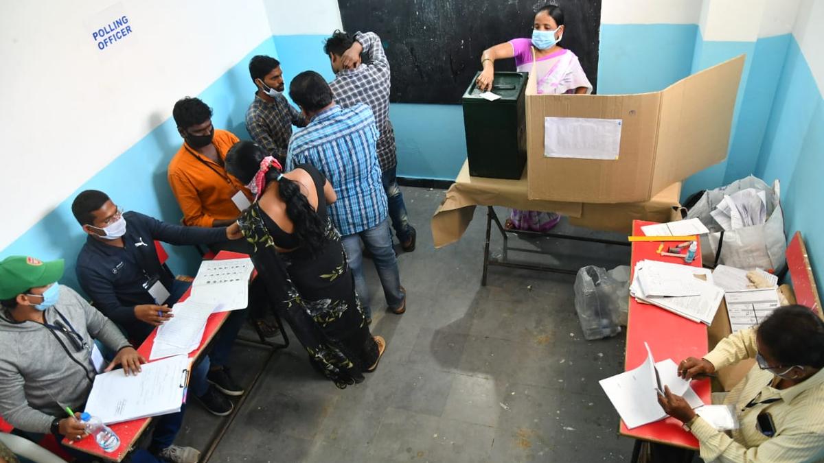 GHMC polls updates | Poll percentage at 35.8 at 5 p.m. - The Hindu