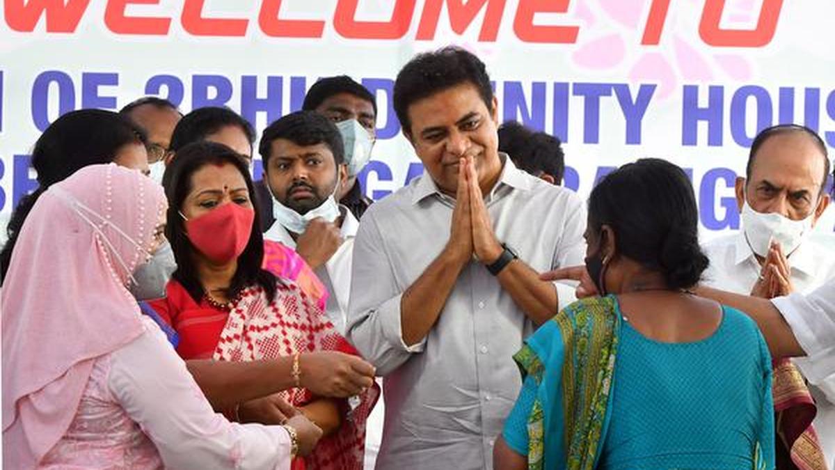 KTR inaugurates 2BHK complex - The Hindu