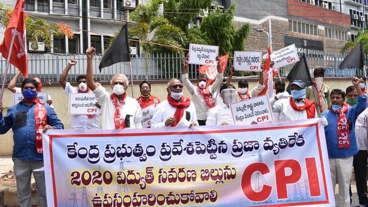 CPI protests prosed changes in Electricity Act - The Hindu
