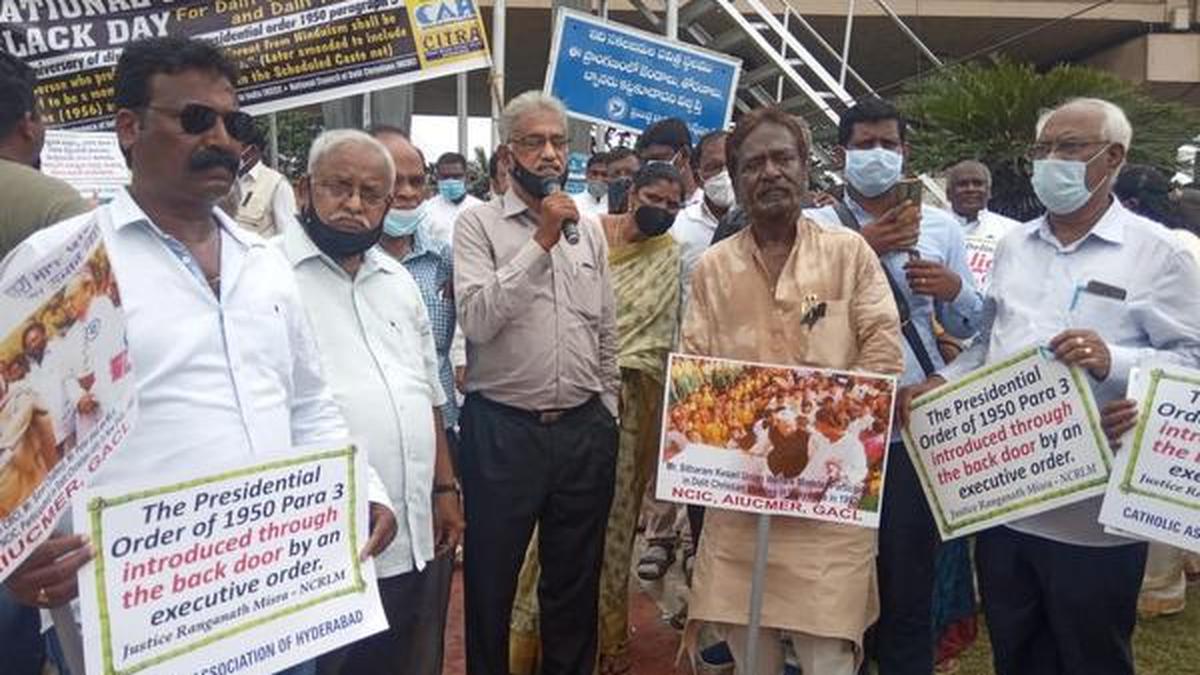 Protest held over discrimination against Dalit Christians - The Hindu