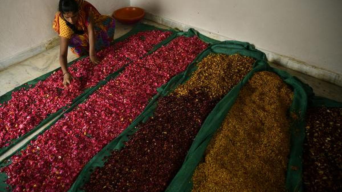 Holy Waste process floral waste from temples - The Hindu