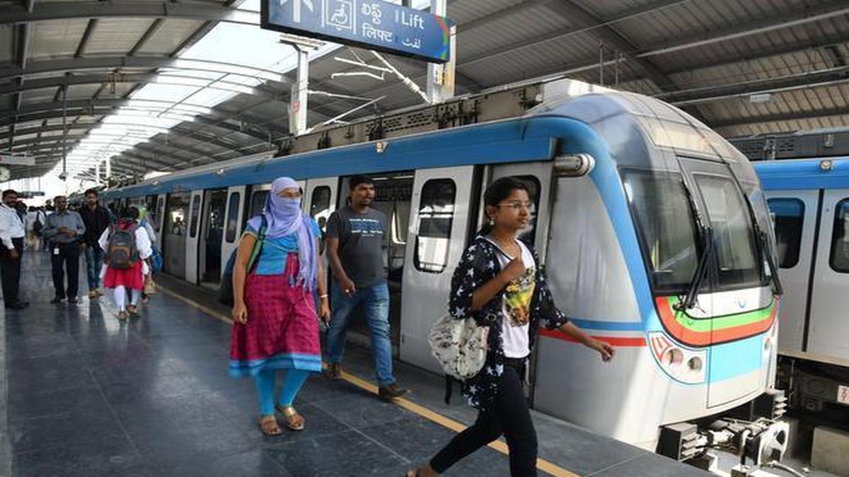 Raidurg Metro service begins - The Hindu