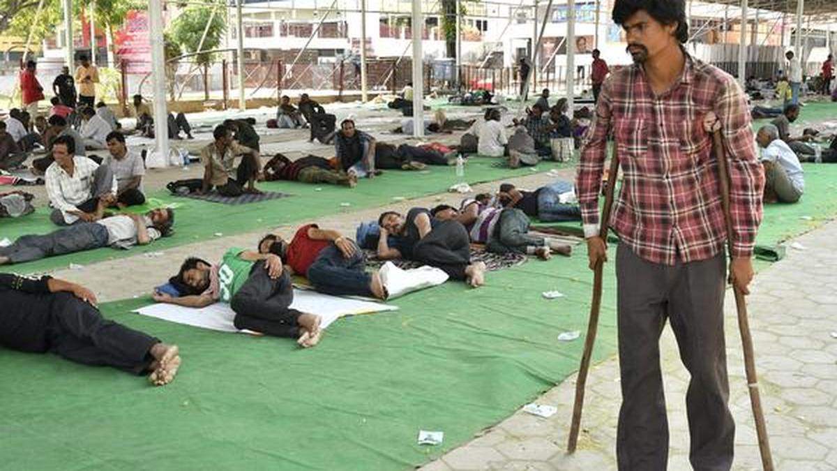 City’s homeless moved to Exhibition Grounds - The Hindu