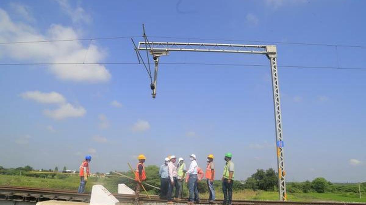 Doubling, electrification done between Umdanagar-Gollapalli - The Hindu