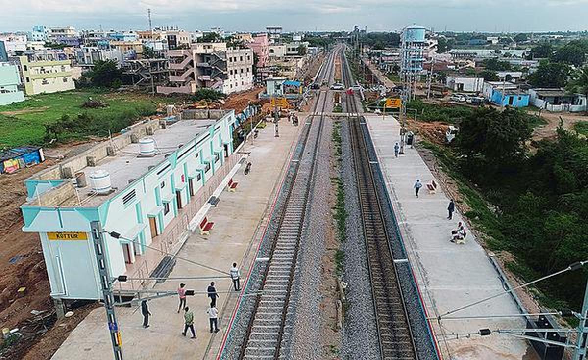 Electrification, doubling of 30-km rail line completed - The Hindu