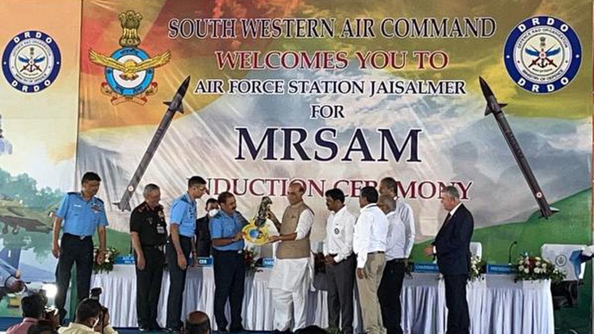 First MRSAM system handed over to IAF chief - The Hindu