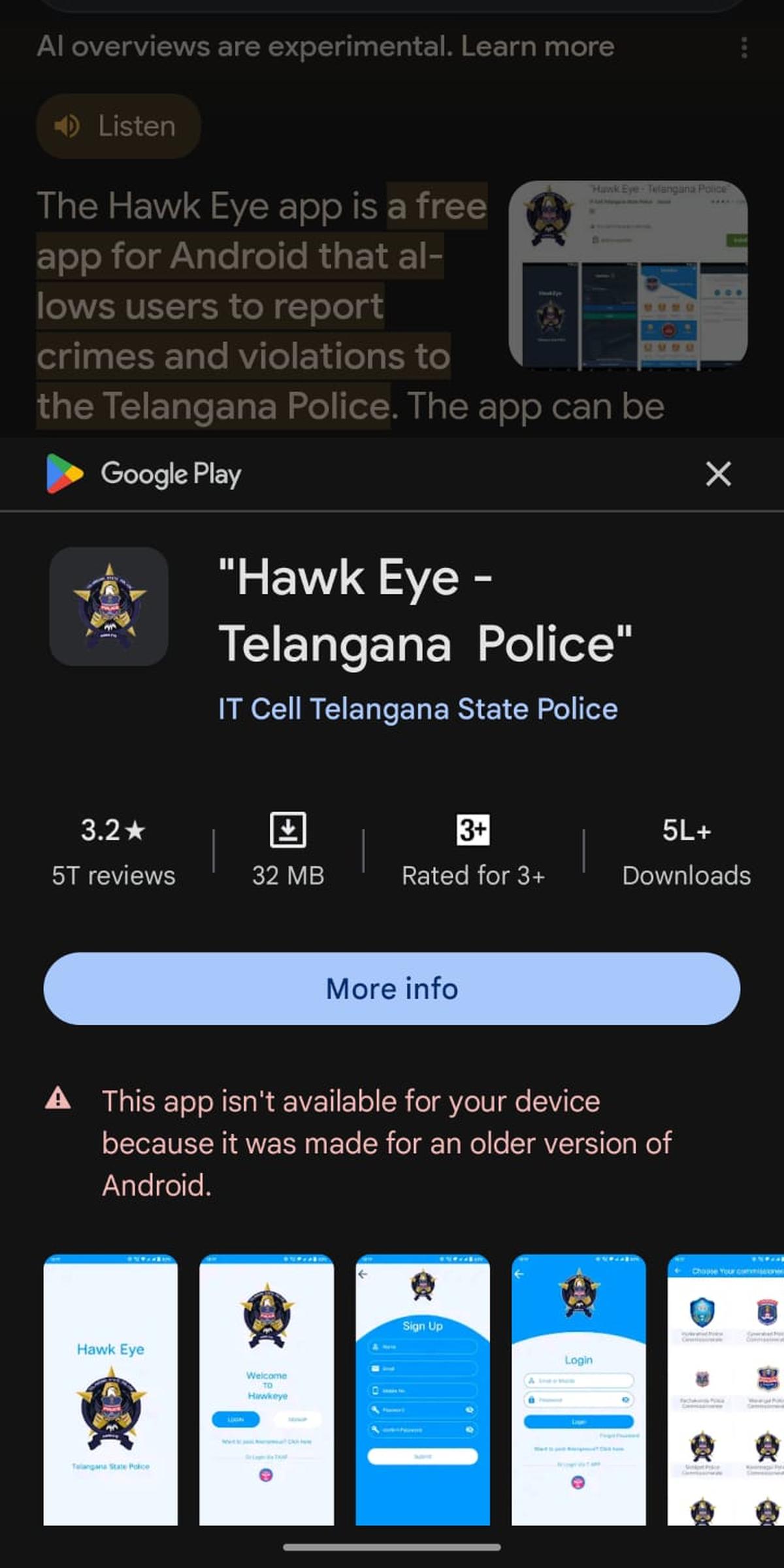 ‘Ageing’ Hawk Eye app of Telangana police loses its teeth - The Hindu