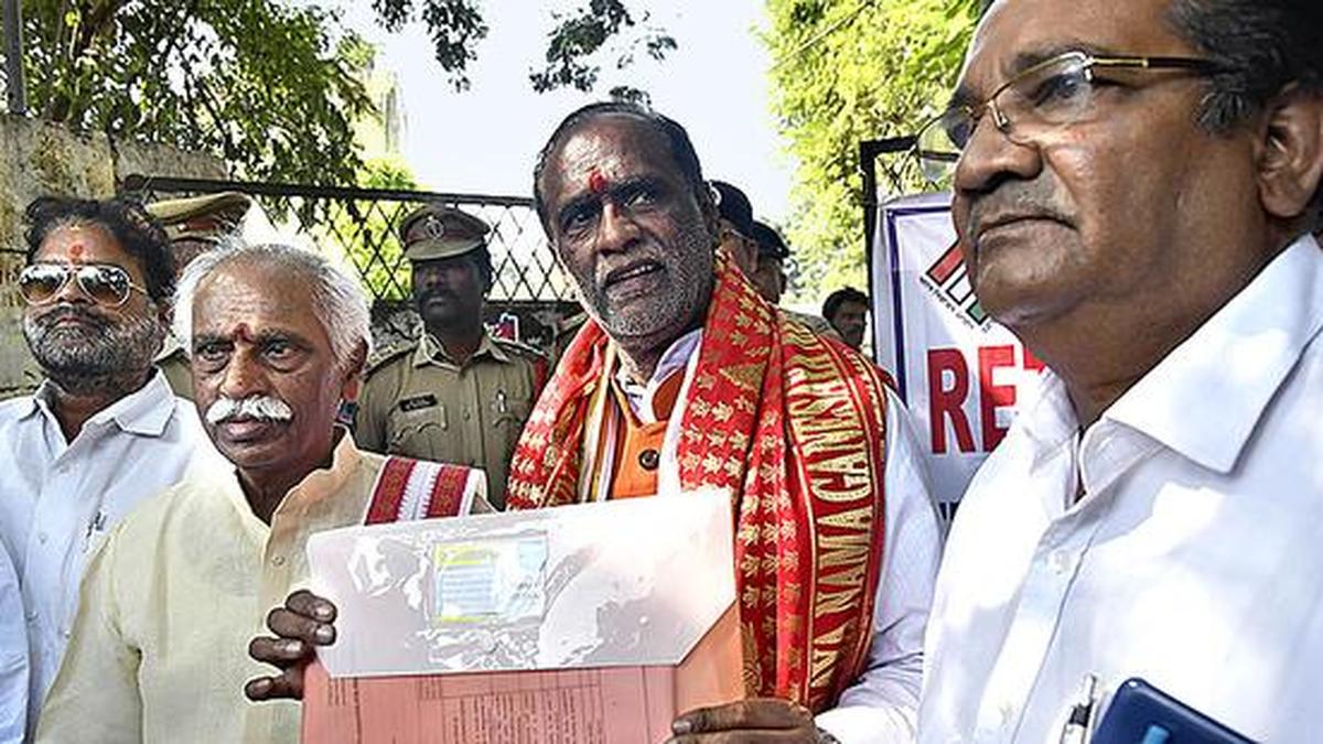 Senior BJP leaders file nomination - The Hindu