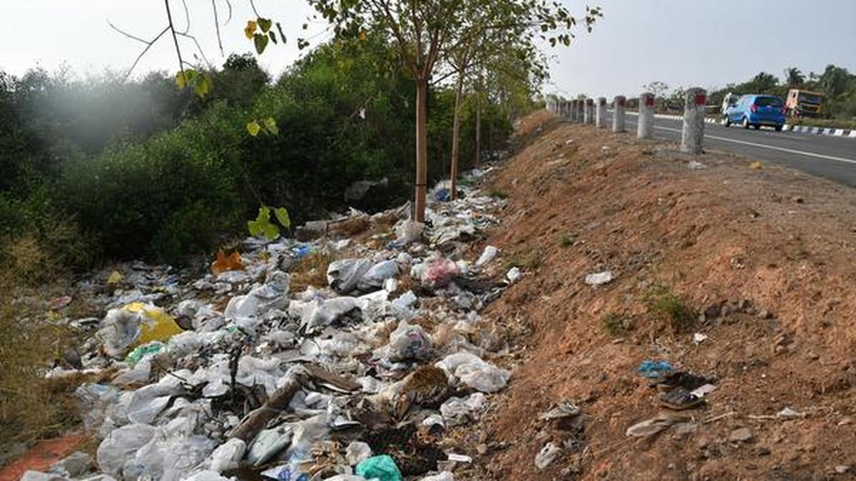 Container Road turns into a waste dumping yard - The Hindu
