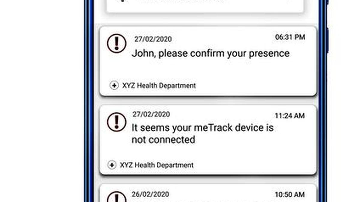 meTrack to monitor quarantined persons - The Hindu
