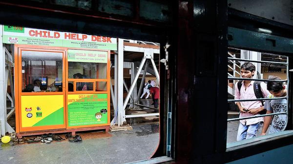 Child help desk at South railway station - The Hindu