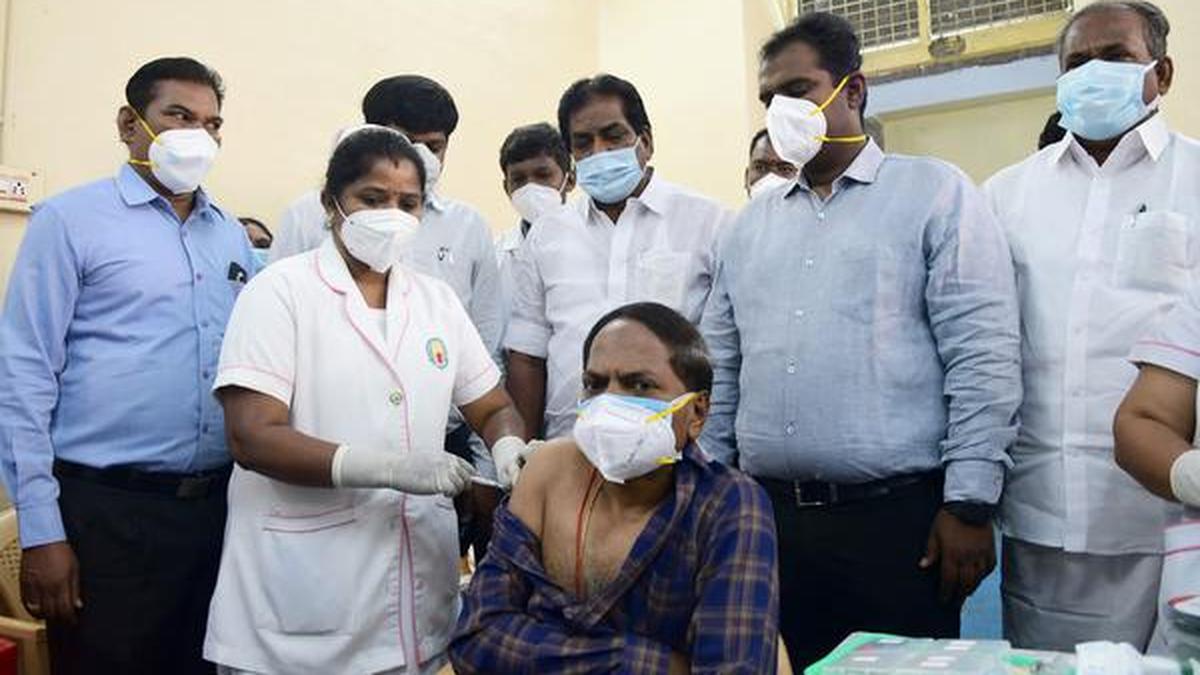 Frontline workers get booster dose - The Hindu