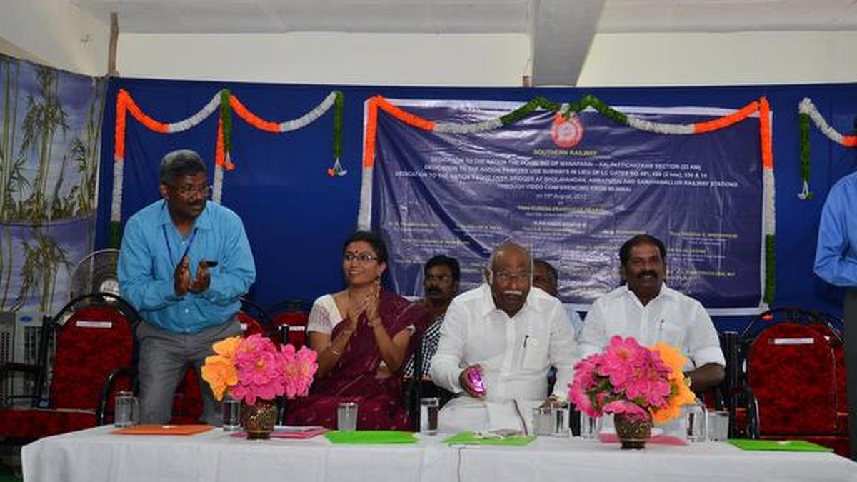 Railway Minister launches doubling of Manapparai-Kalpattichatram ...