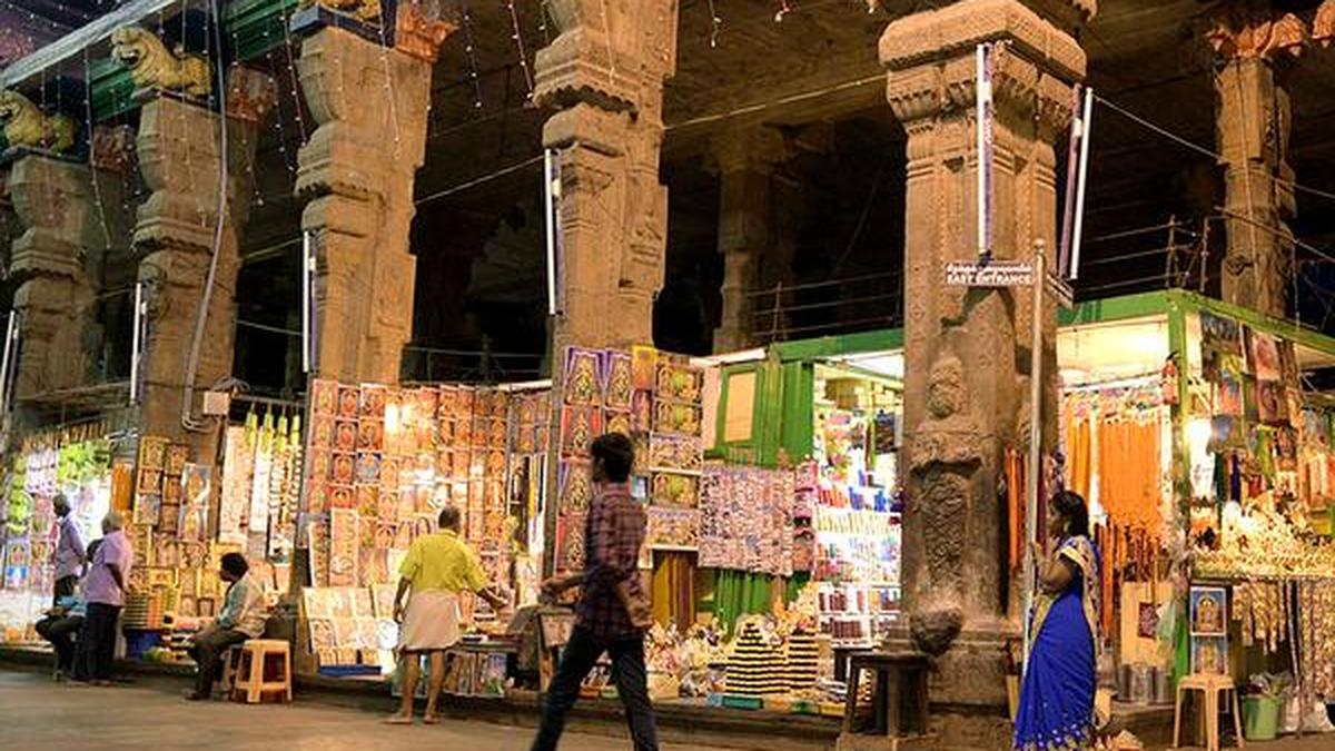 Shops in Meenakshi temple complex back in business - The Hindu