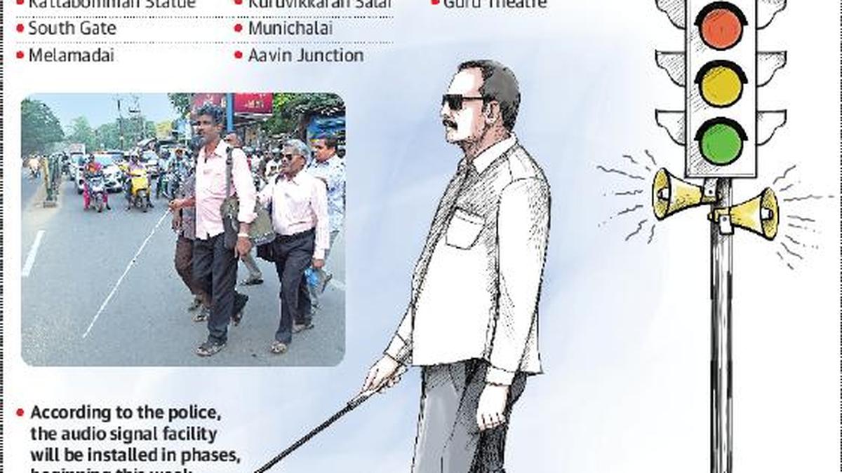 Audio traffic signals to come up in at least 20 locations - The Hindu