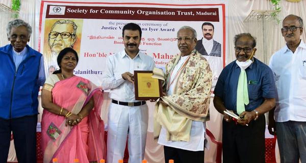 Justice Krishna Iyer Award presented - The Hindu