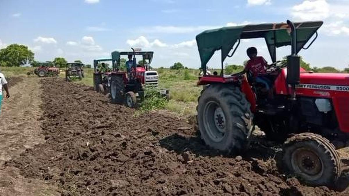 Summer ploughing taken up free of cost for marginal farmers - The Hindu