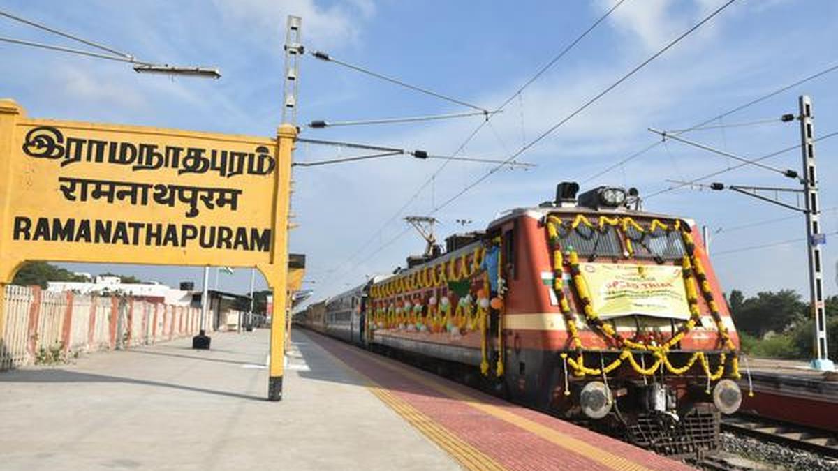 Manamadurai-Ramanathapuram electrified railway line inspected - The Hindu