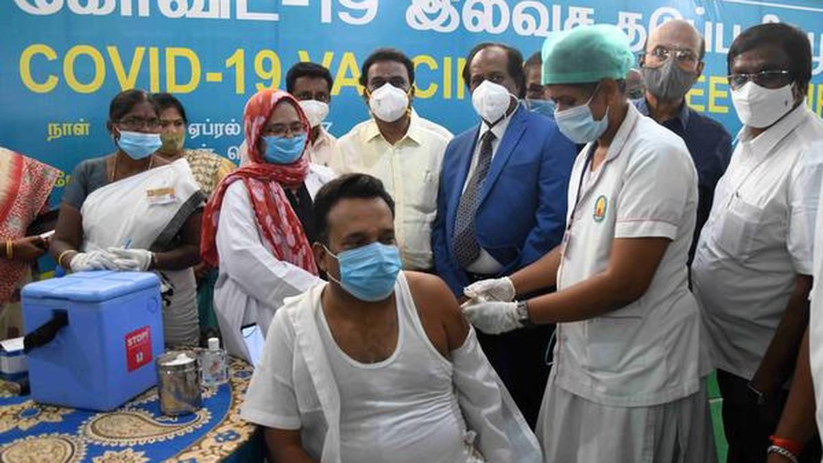 Vaccination camp on at Chamber building - The Hindu
