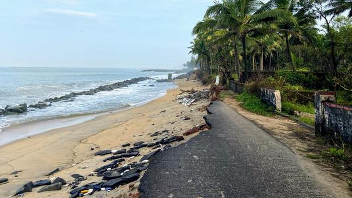 Batpady beach and approach road almost devastated by sea erosion - The ...