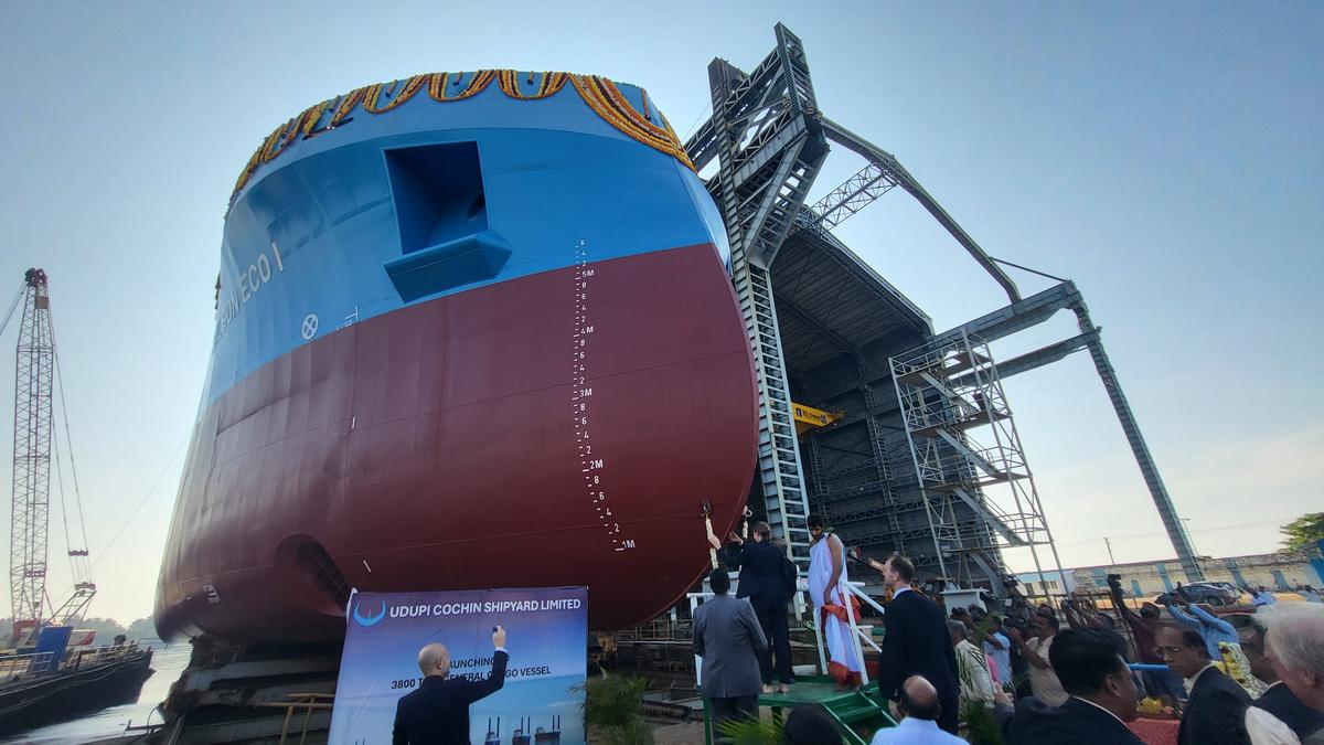 Udupi Shipyard launches inaugural vessel of six 3800 TDW General Cargo ...