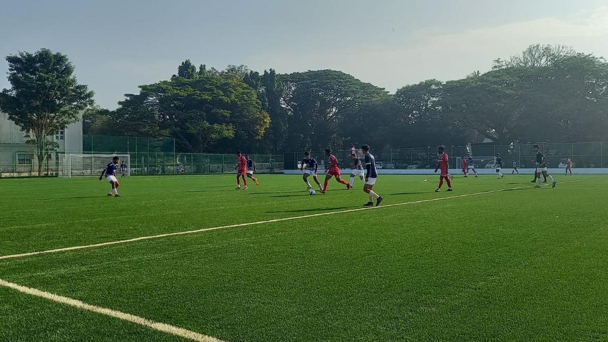 Artificial turf unveiled on football ground adjoining Nehru Maidan in ...