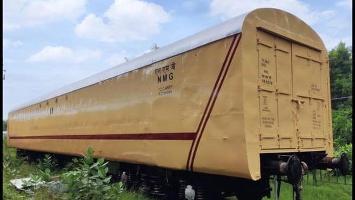Old passenger rail coaches converted into automobile carriers - The Hindu