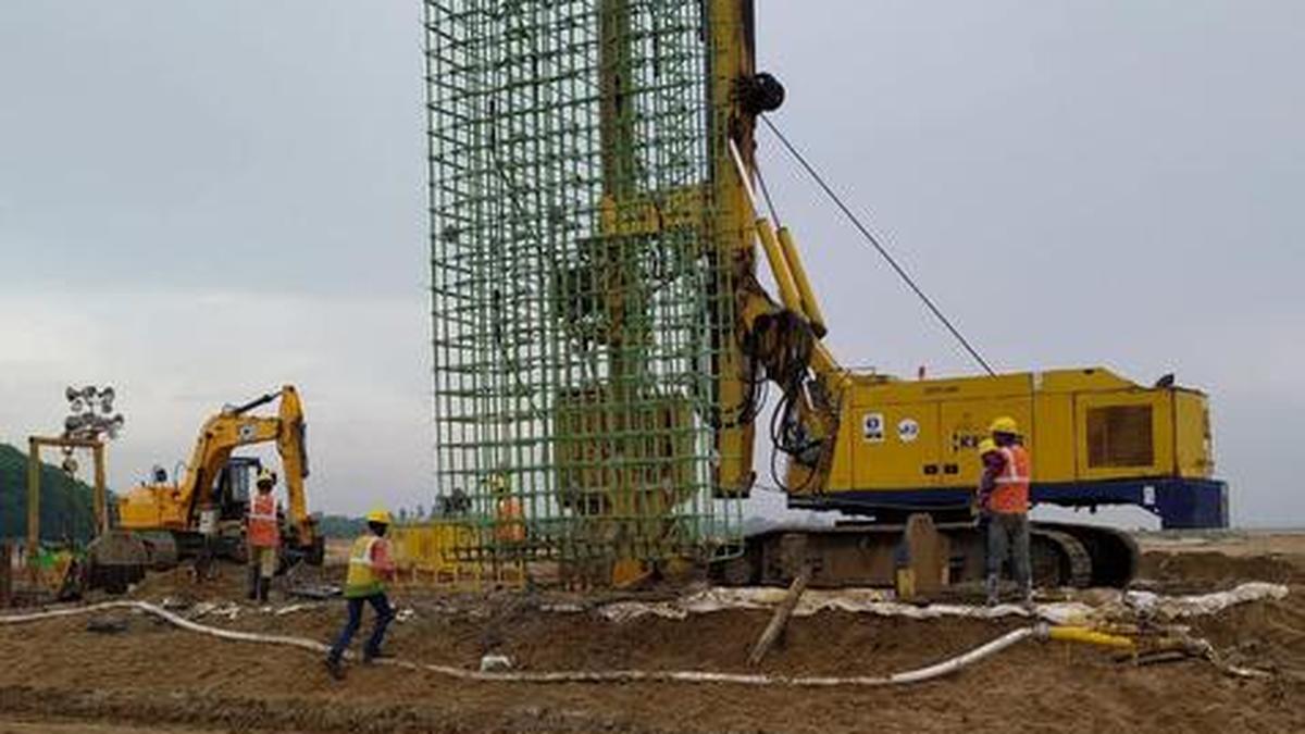 Barrage construction resumes - The Hindu