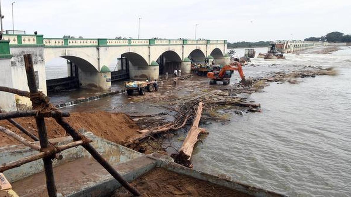 Restoration work at Upper Anicut picks up pace - The Hindu