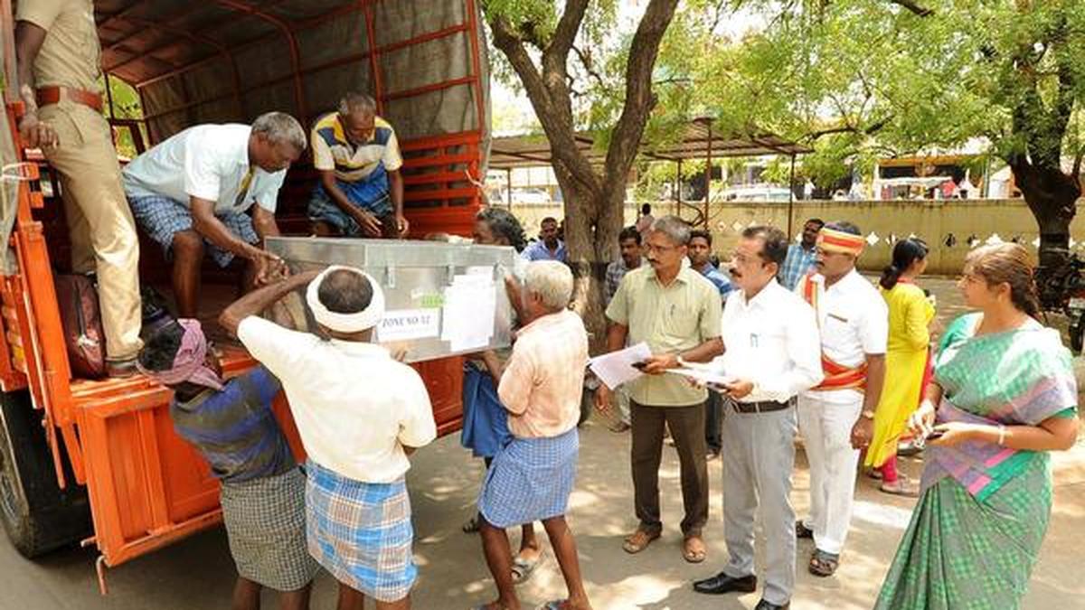 Stage set for polling in Aravakurichi - The Hindu