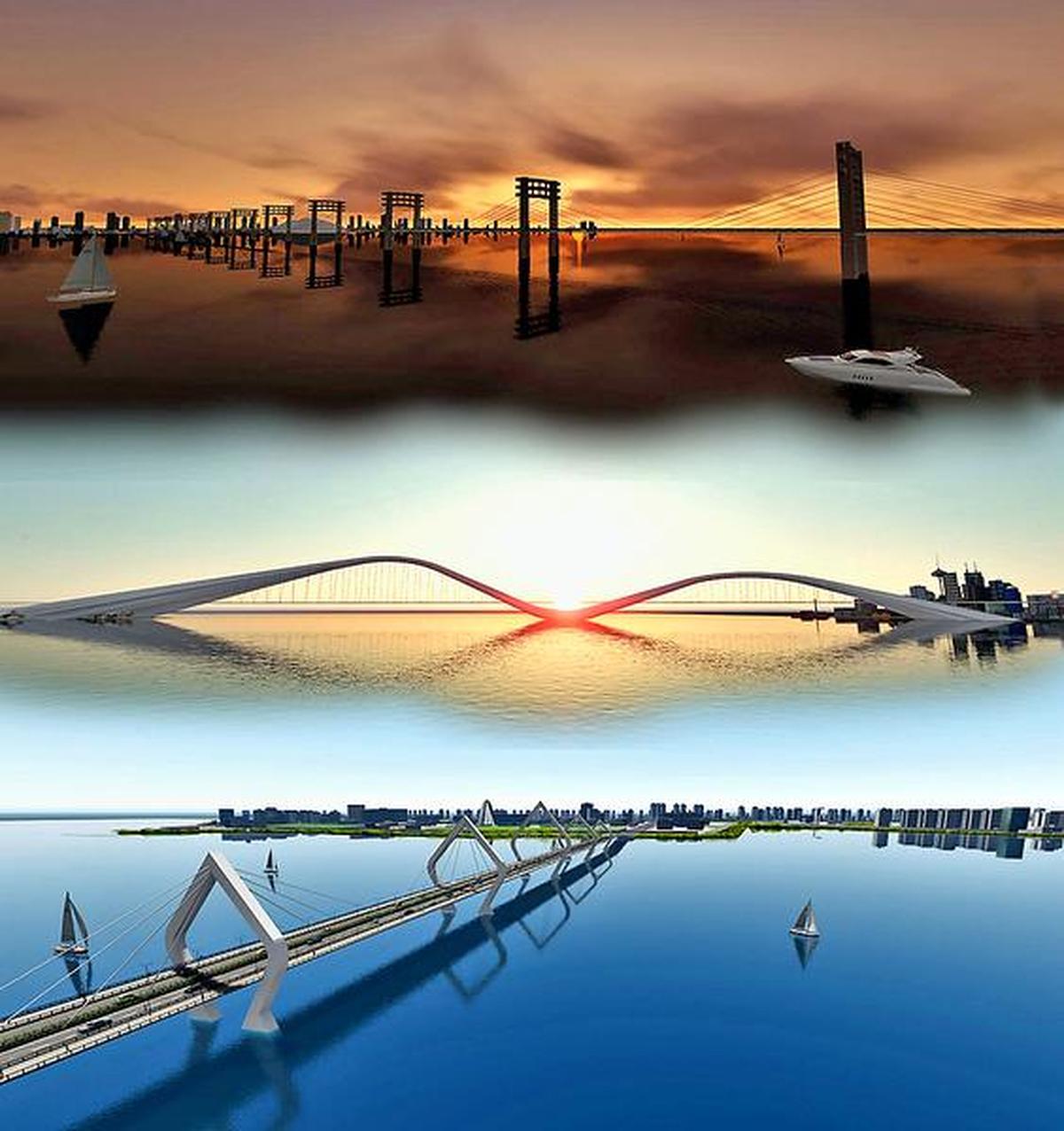 L&T presents 6 concepts for bridge across Krishna - The Hindu