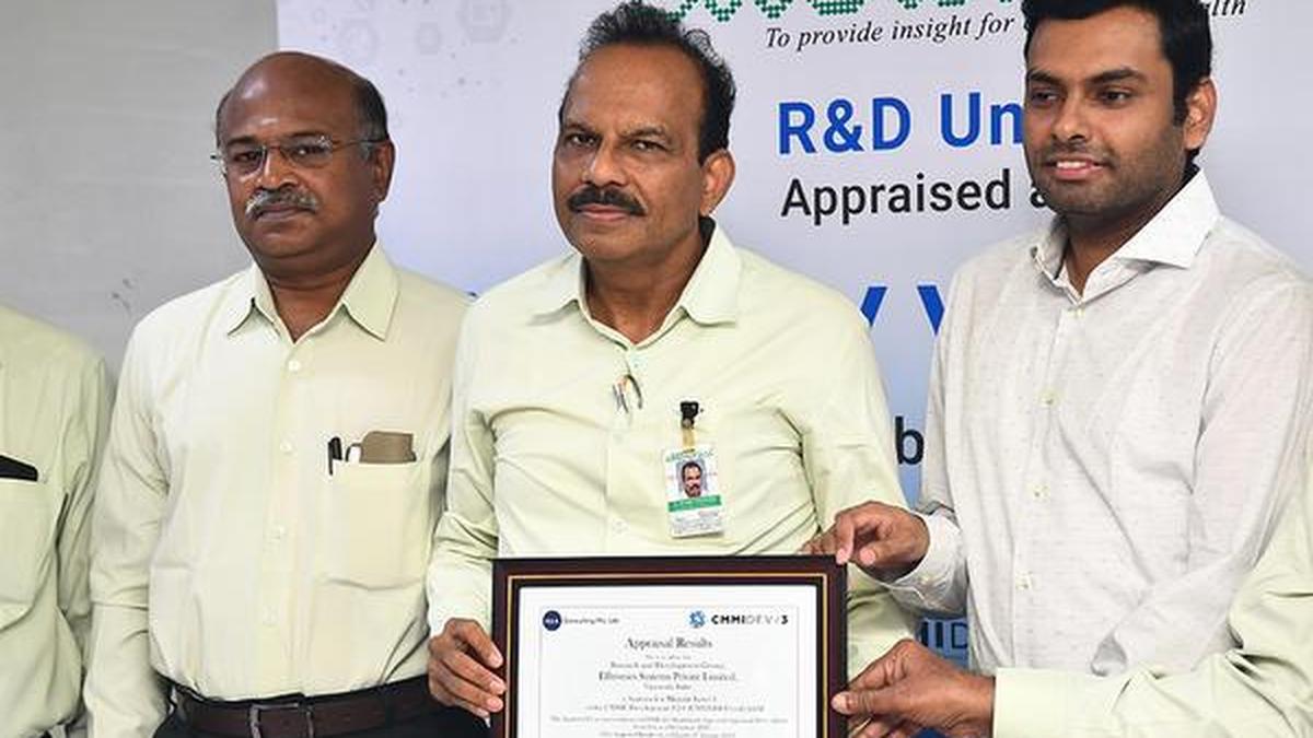 Efftronics appraised at Level 3 of CMMI - The Hindu