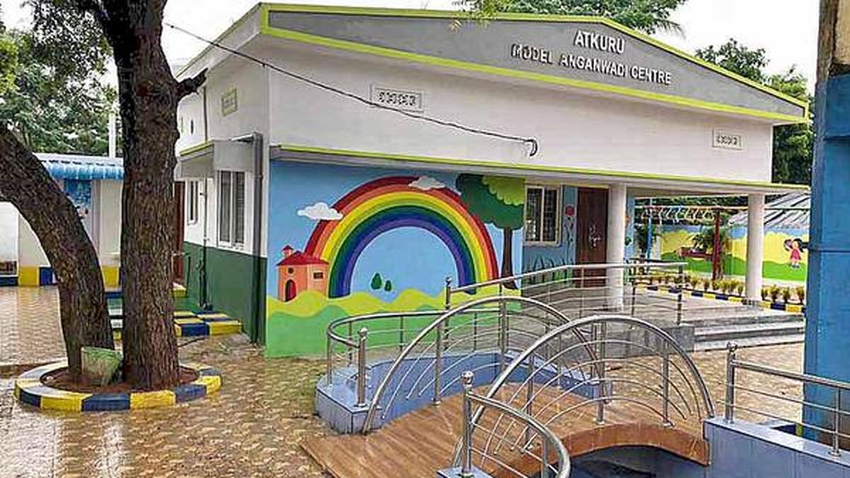 Anganwadi centres getting a facelift in Krishna district - The Hindu
