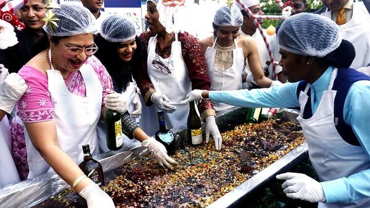Cake mixing ceremony heralds Xmas season - The Hindu